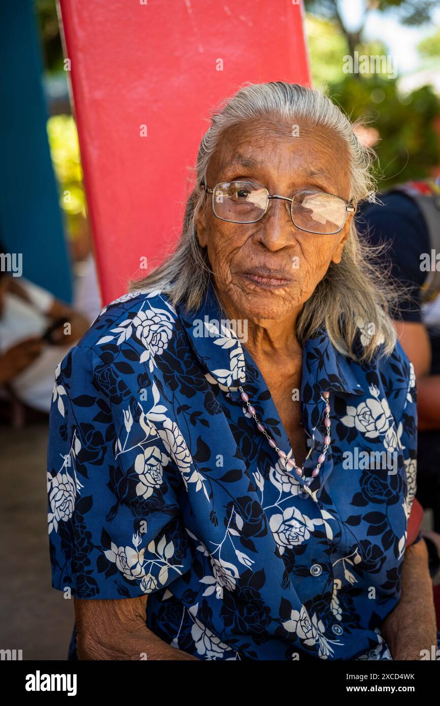 Portrait of a woman, Altagracia, Ometepe island, Lake Nicaragua, Rivas ...