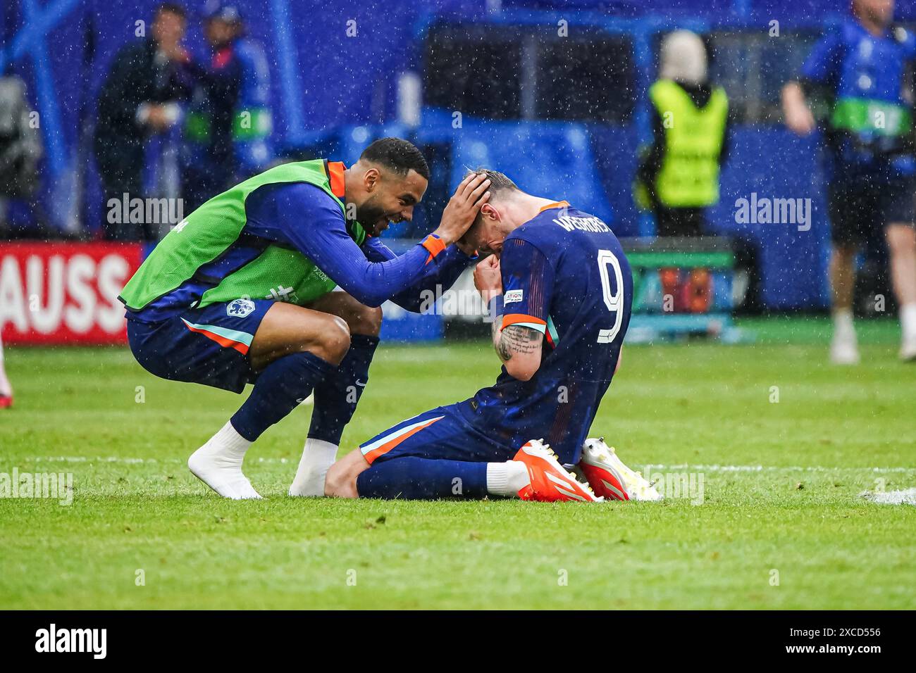 Niederlande jubelt/Jubel nach Sieg/Spielende GER, Polen vs. Niederlande, Fussball ...