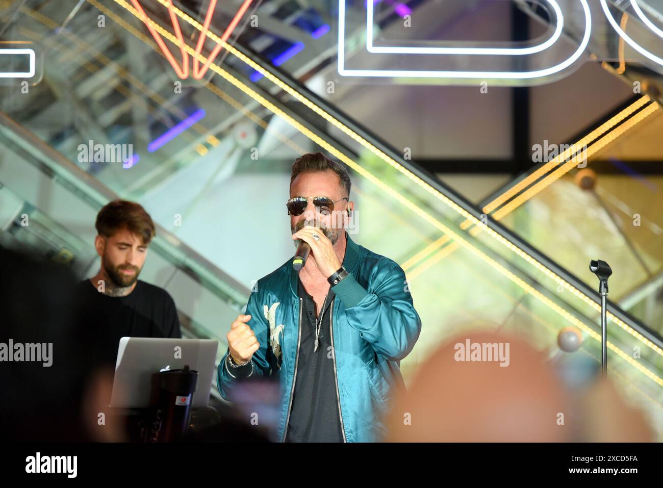 Barcelona, Spain. 15th June, 2024. Spanish OBK singer Jordi Sanchez ...