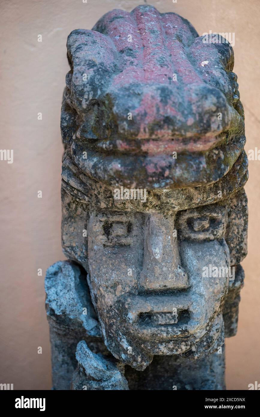 Pre-Columbian stone idol in Ometepe Museum, archaeological museum in ...
