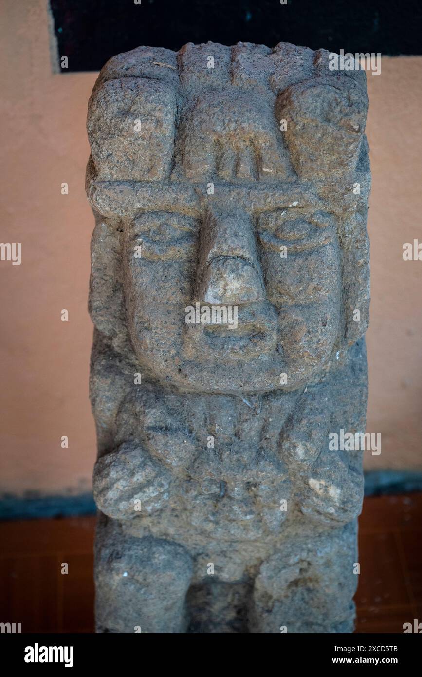 Pre-Columbian stone idol in Ometepe Museum, archaeological museum in ...