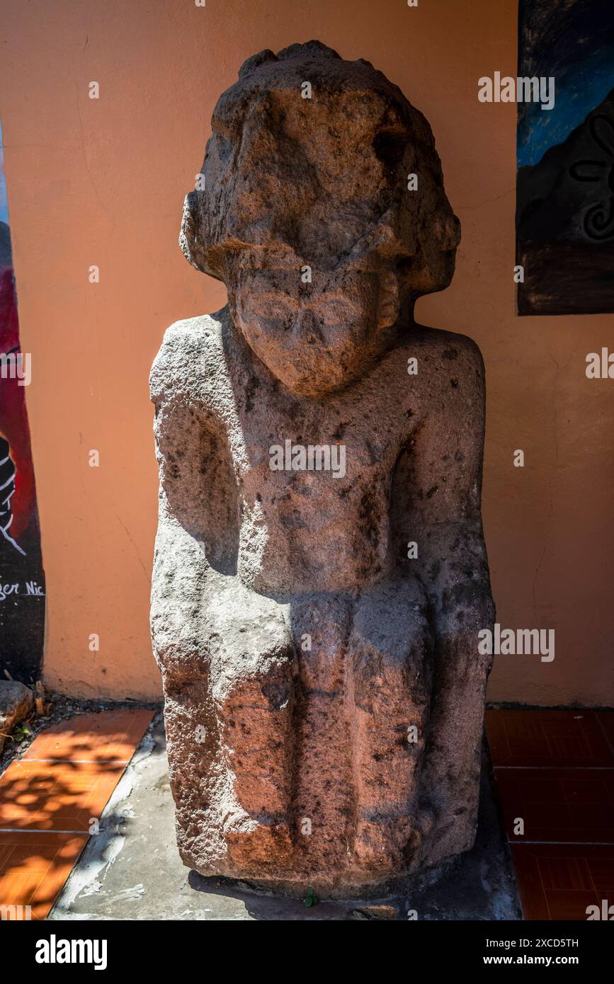 Pre-Columbian stone idol - God of Fertility in Ometepe Museum ...
