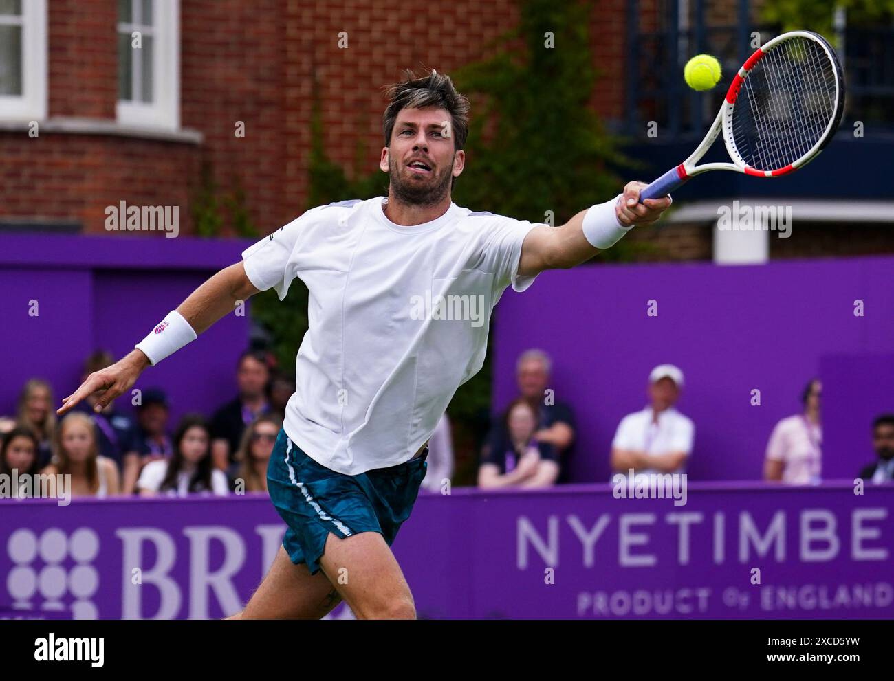 Cameron Norrie in action against Andy Murray (not pictured) during an ...