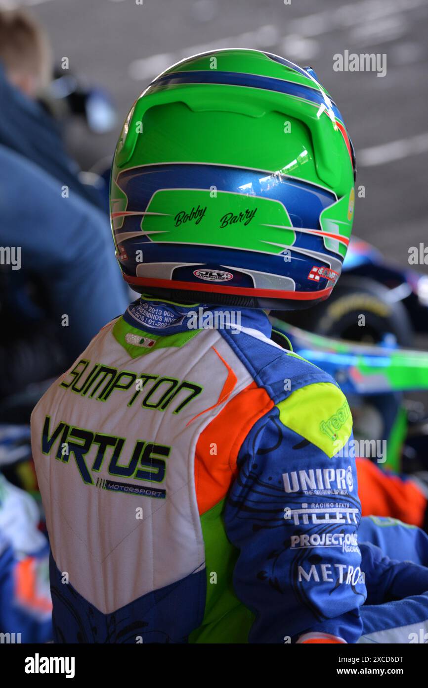 Kwikfit British Touring Car driver Scott Sumpton karting during his ...