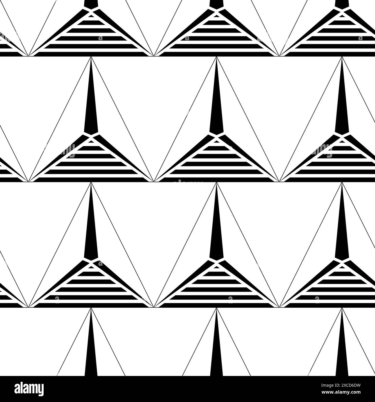 Abstract geometric pattern with triangle and stripes on white ...