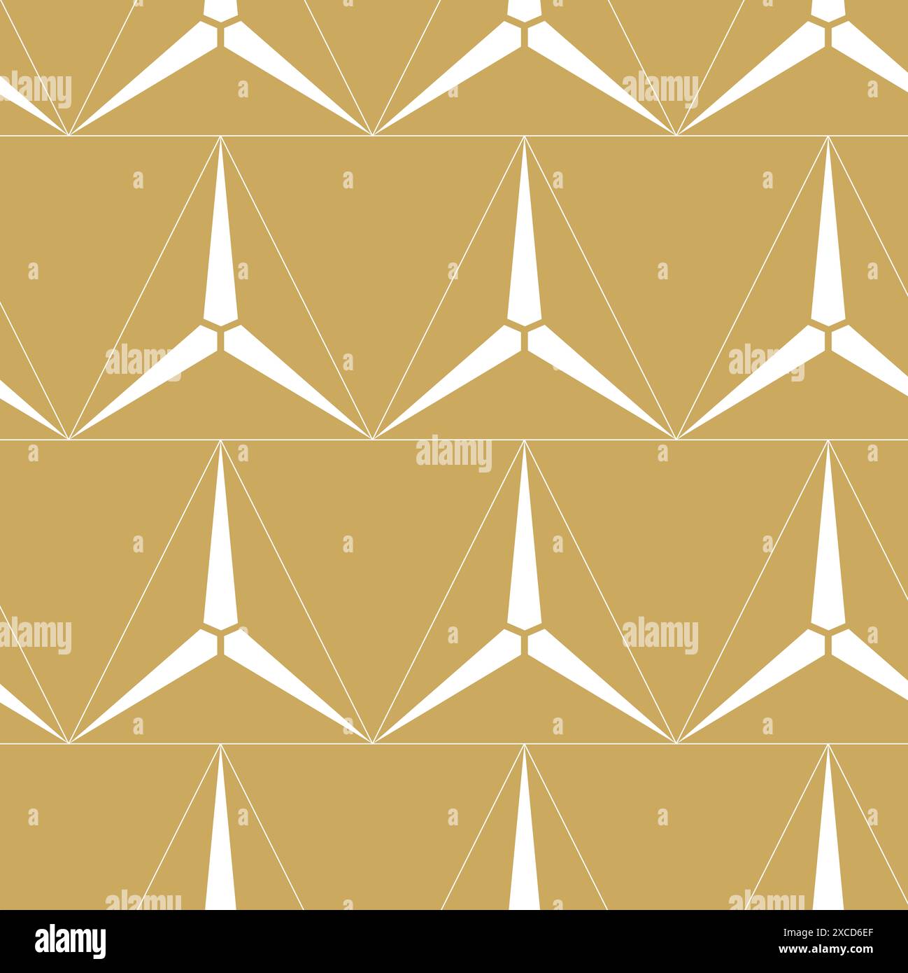Abstract geometric pattern with triangle on gold background. A seamless ...