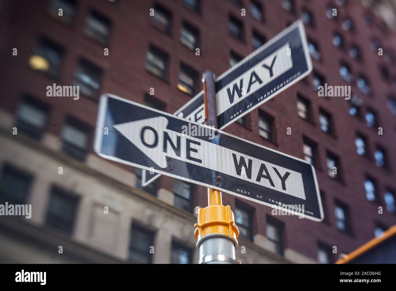Two One Way Sign Manhattan New York City Stock Photo - Alamy