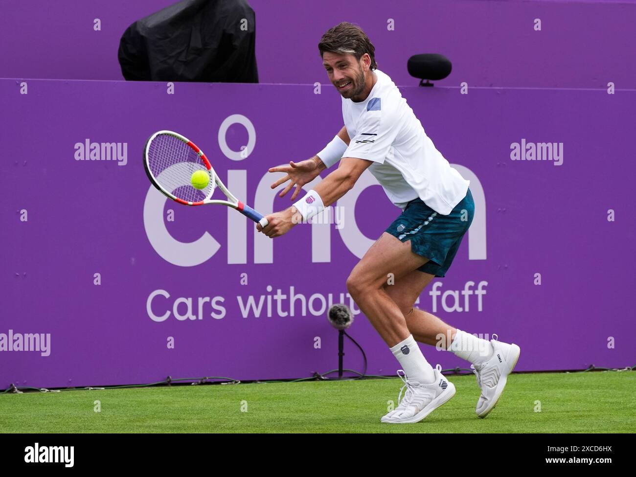 Cameron Norrie in action against Andy Murray (not pictured) during an ...