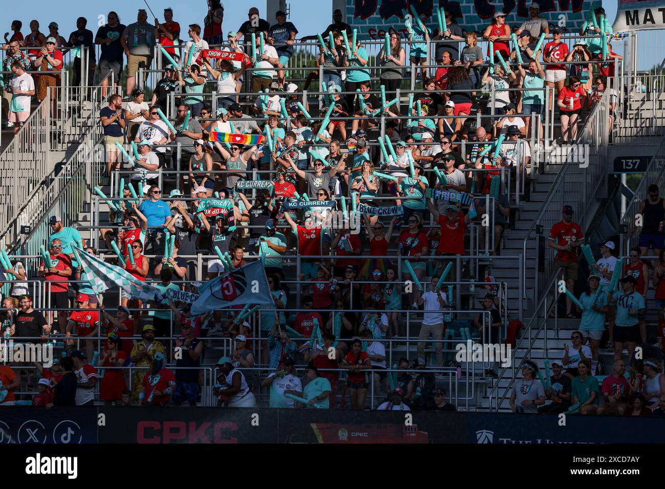 Kansas City, MO, USA. 14th June, 2024. Fans are getting fired up before ...