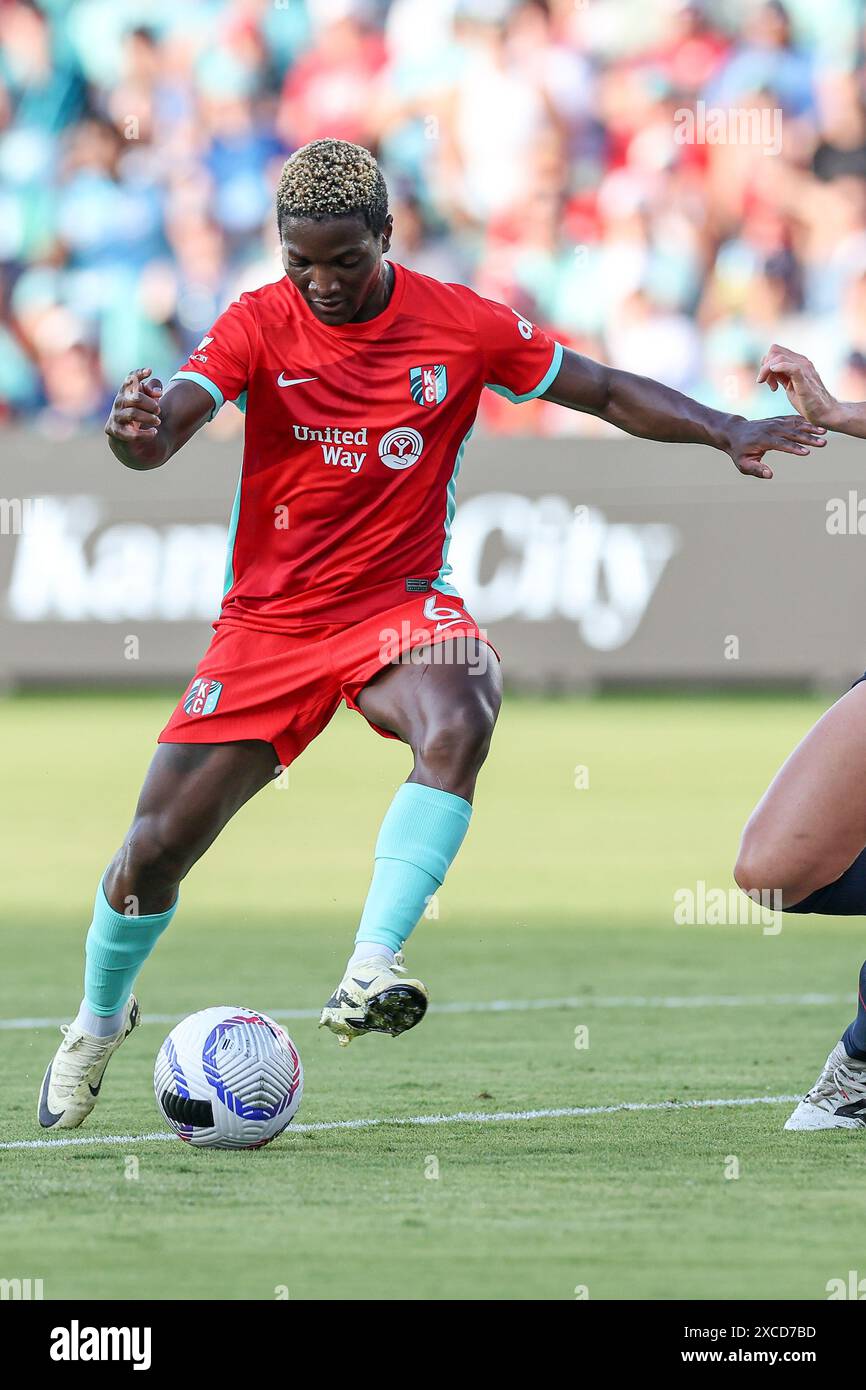 Kansas City, MO, USA. 14th June, 2024. Kansas City Current forward ...
