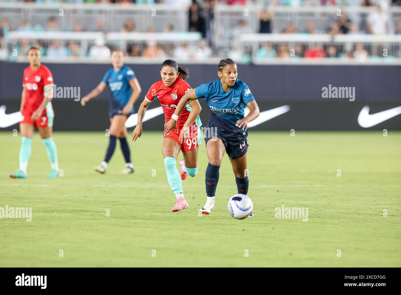 Kansas City, MO, USA. 14th June, 2024. Chicago Red Stars midfielder ...