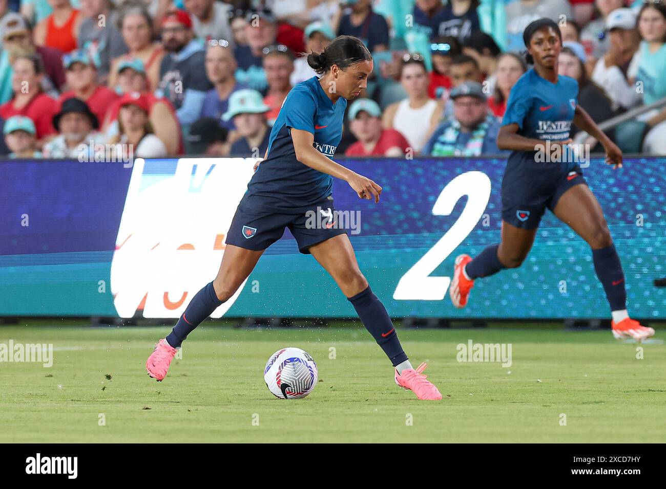 Kansas City, MO, USA. 14th June, 2024. Chicago Red Stars forward ...