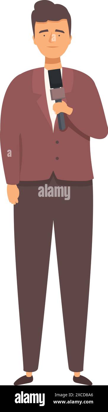 Commentary microphone Stock Vector Images - Alamy