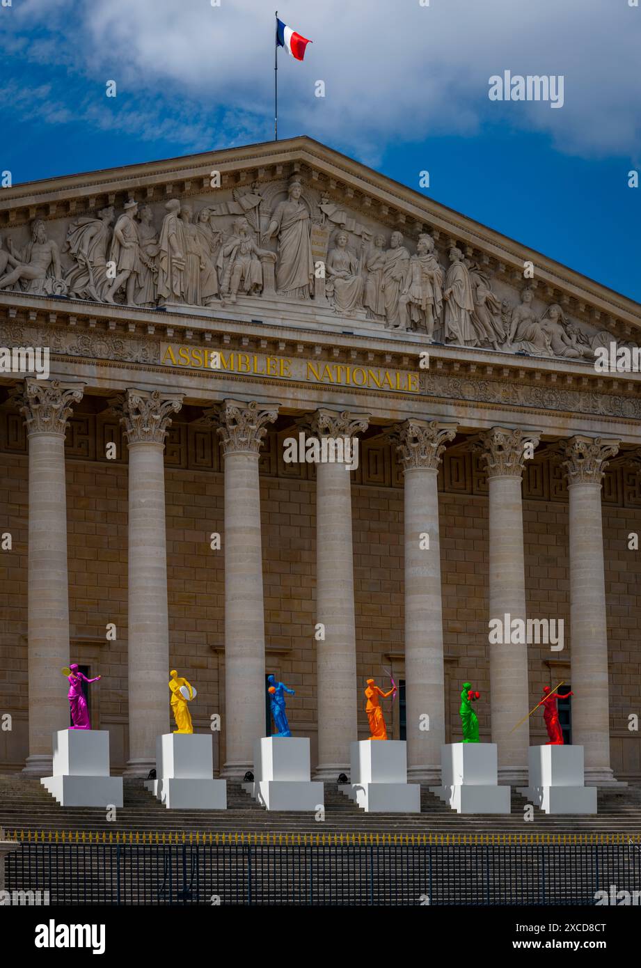 Paris, France - 06 15 2024: Olympic Games Paris 2024. View of six ...