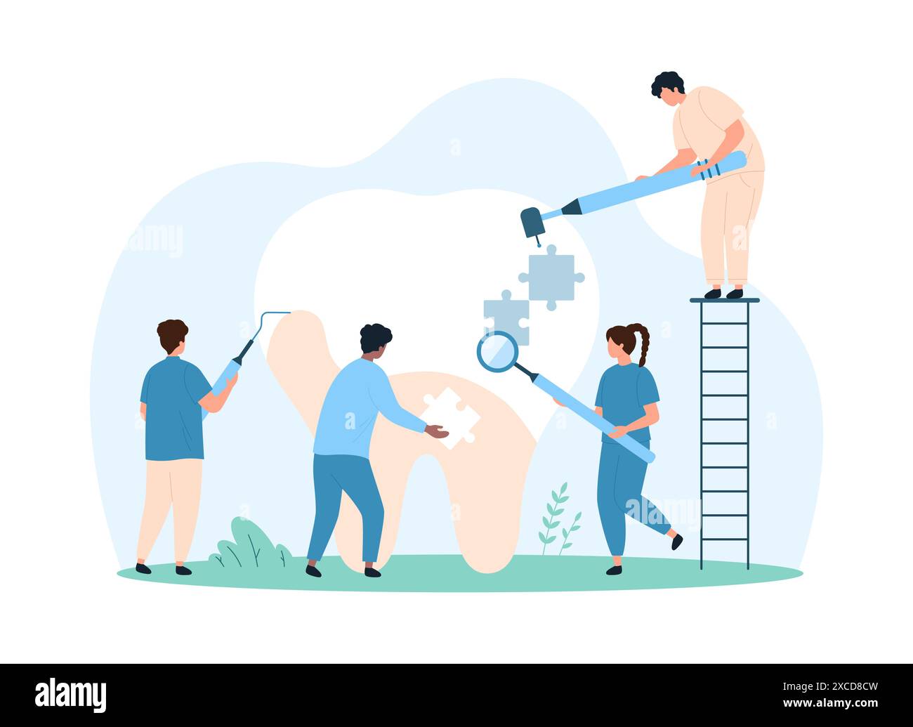 Dental health inspection, professional hygiene in clinic, teeth and ...