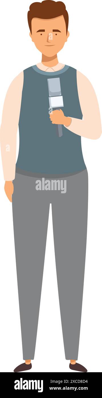 Tv news reporter smiling Cut Out Stock Images & Pictures - Alamy