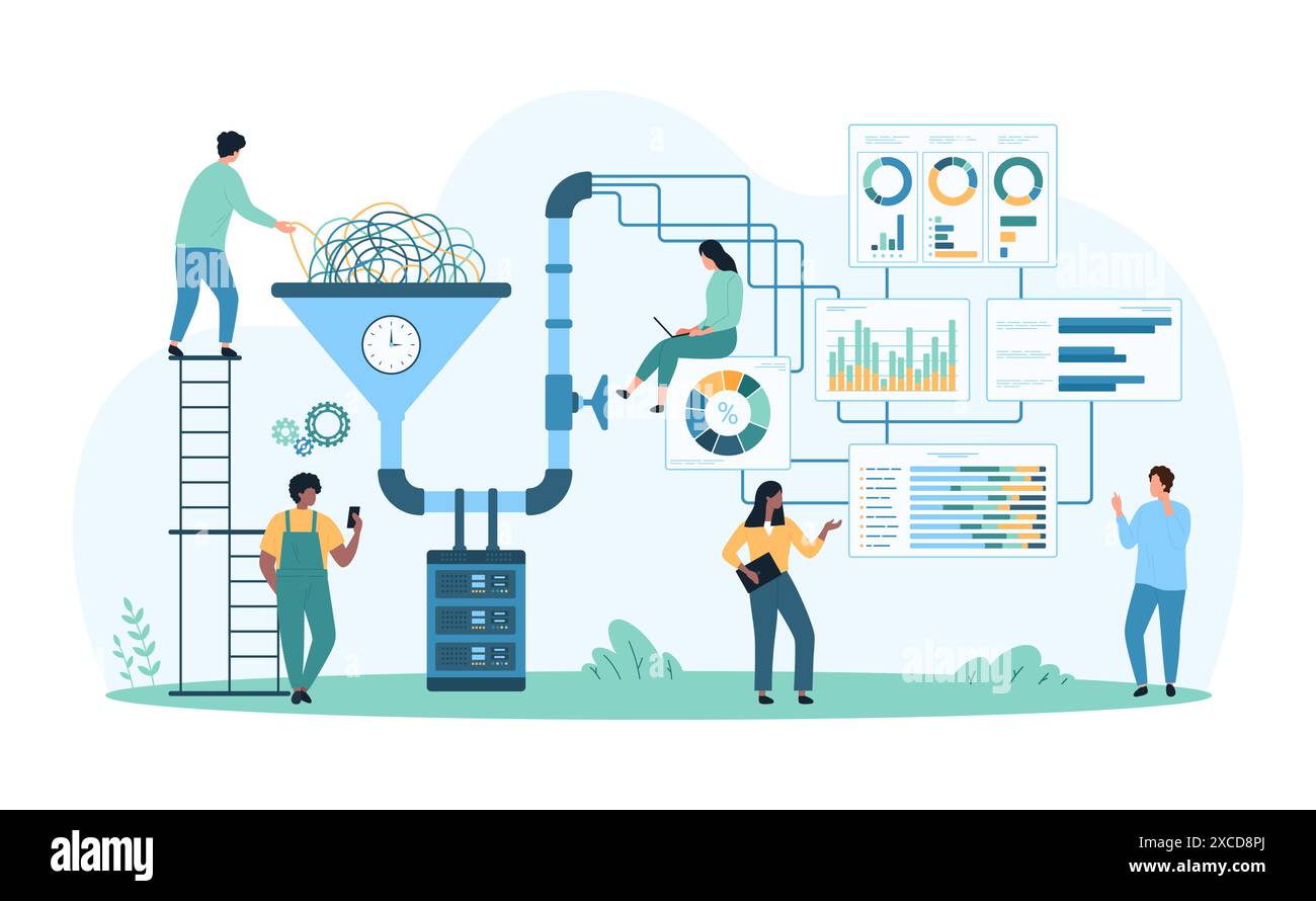 Big Data Funnel Ai Technology For Digital Information Stream Conversion And Analysis Tiny