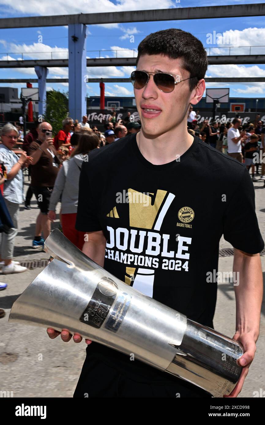 Munich, Germany. 16th June, 2024. Basketball player Ivan Kharchenkov ...