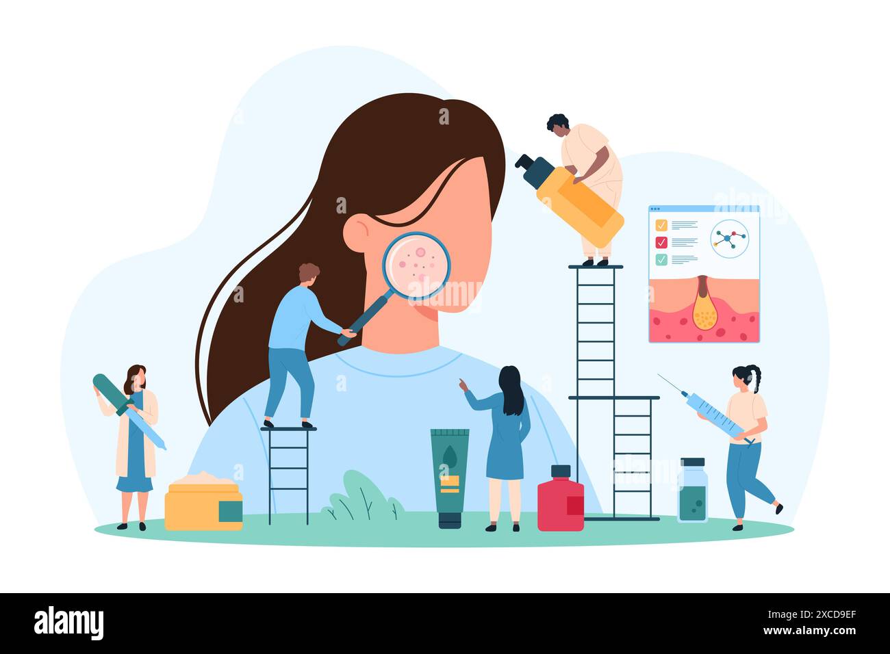 Diagnosis and treatment of teens acne, dermatology and cosmetology ...