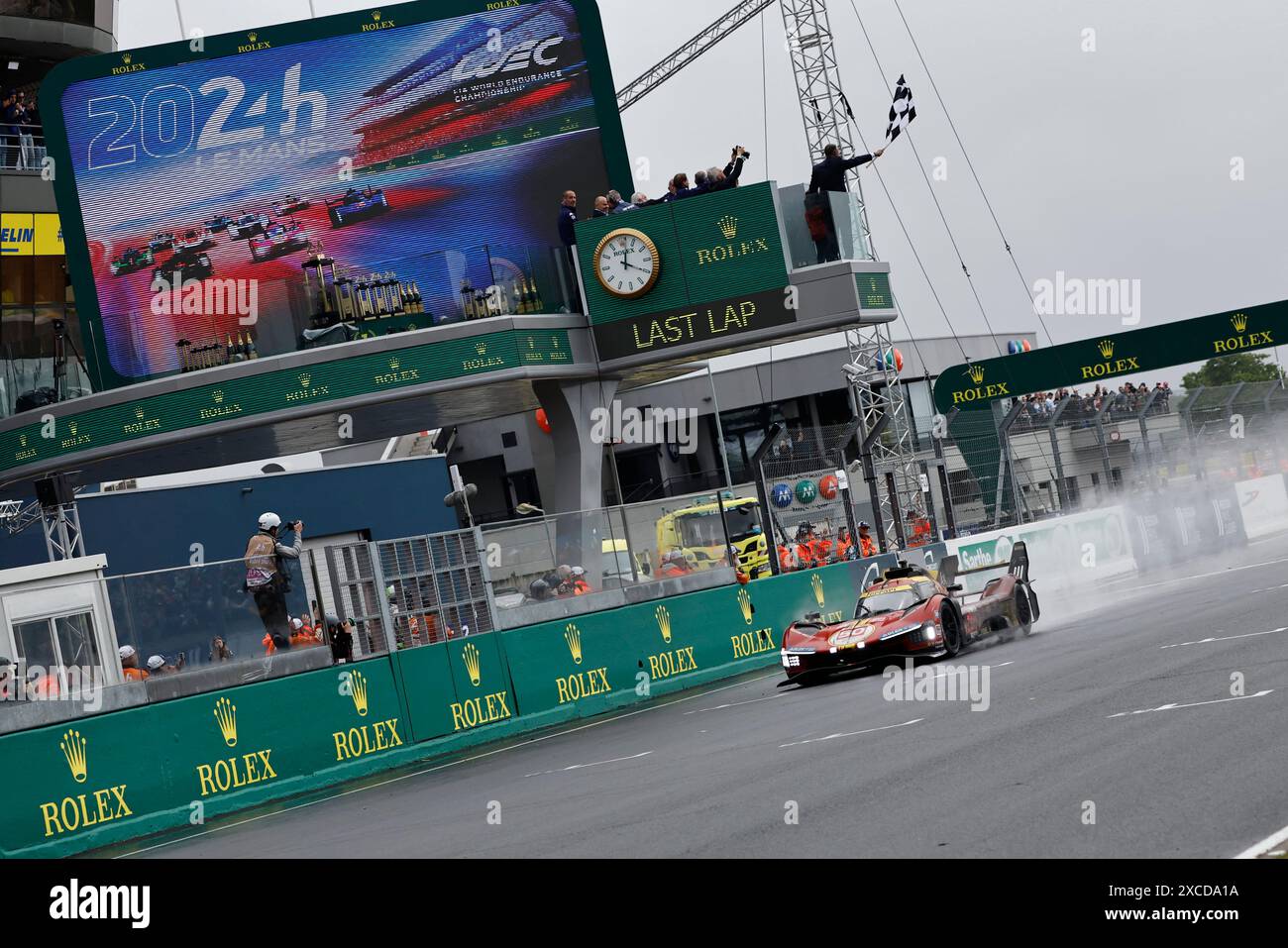 Danish driver Nicklas Nielsen in his Ferrari 499P Hybrid Hypercar WEC's ...