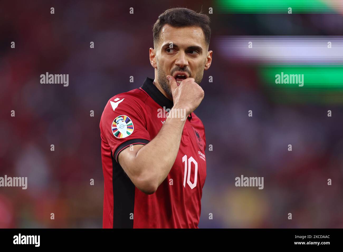 Dortmund, Germany. 15th June, 2024. Nedim Bajrami of Albania looks on ...