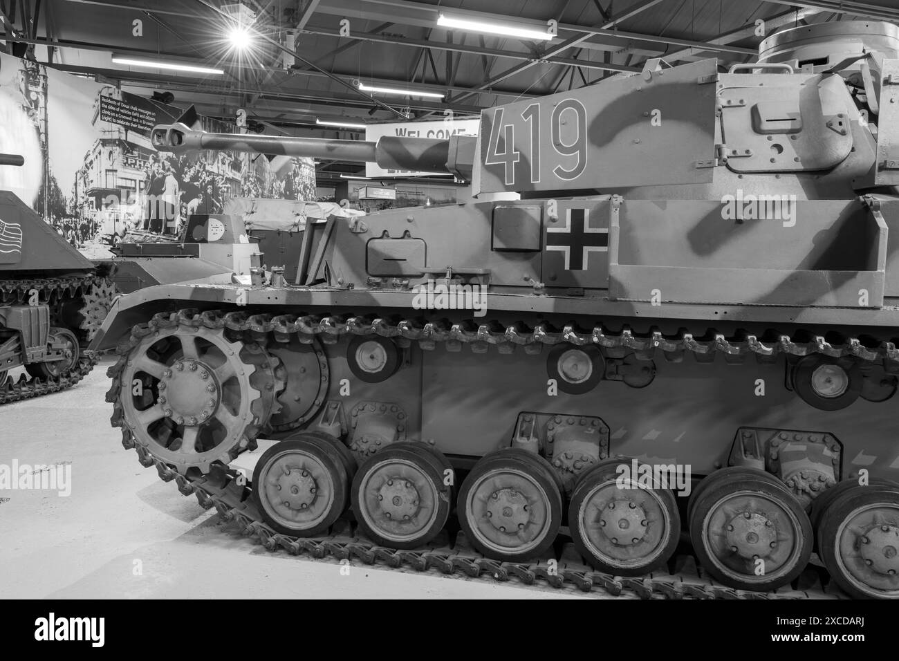 Bovington.Dorset.United Kingdom.February 25th 2024.A Panzer 4 tank from ...