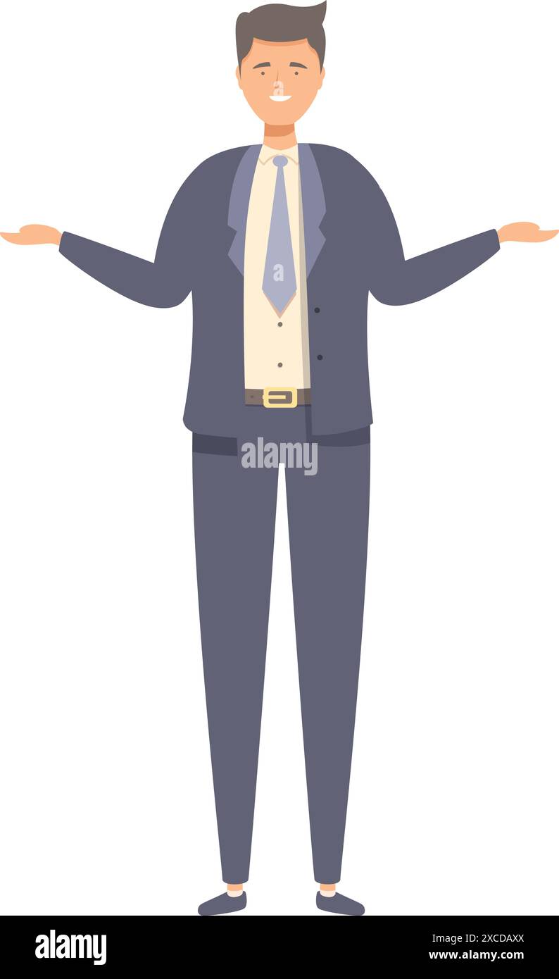 Full length smiling white suit Stock Vector Images - Alamy