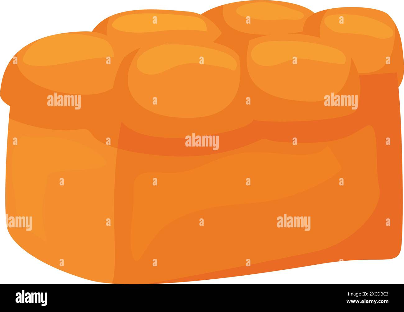 Cartoon illustration of a freshly baked loaf of bread with a golden ...