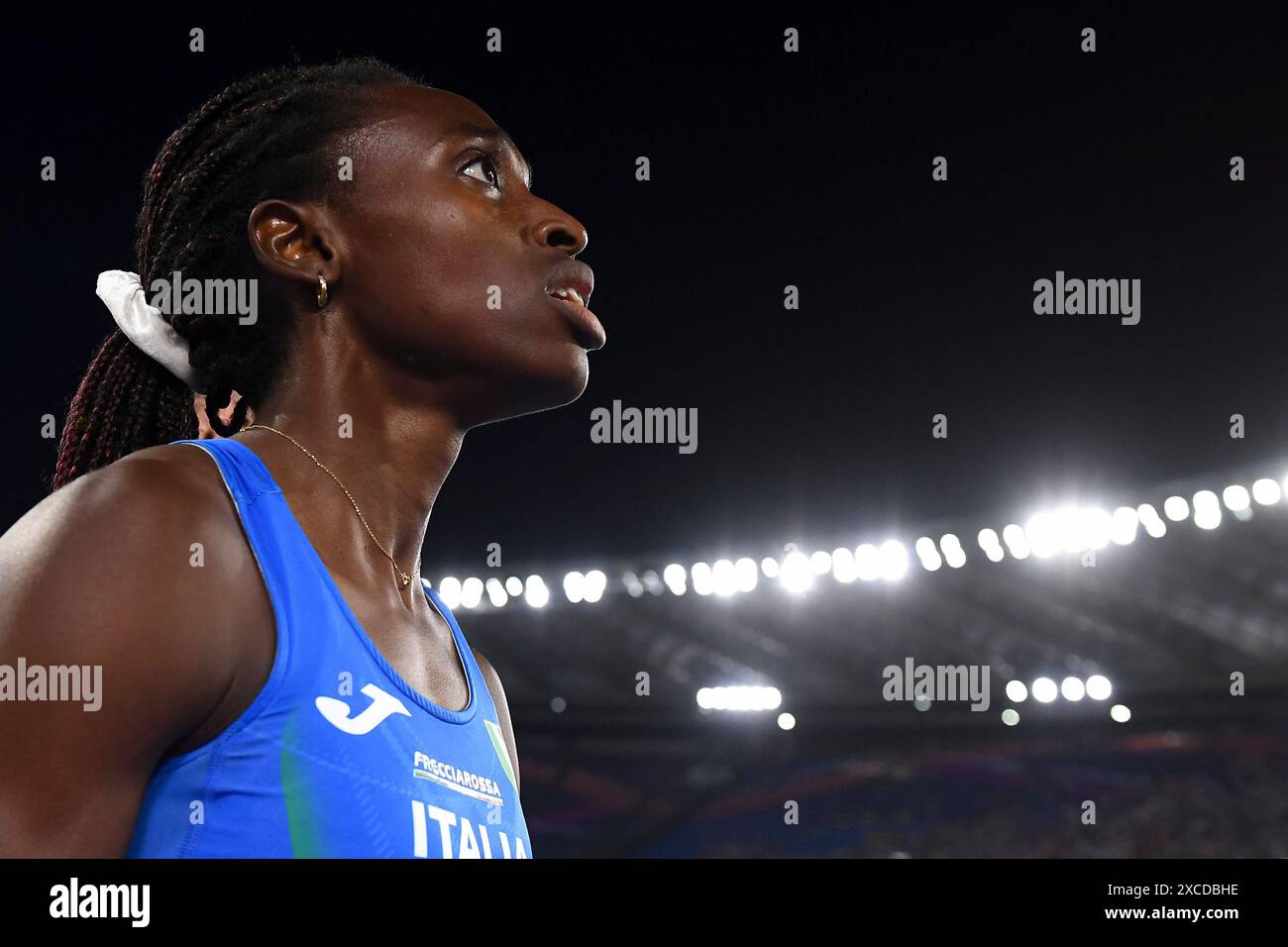 Ayomide Folorunso of Italy reacts after competing in the 400m hurdles ...