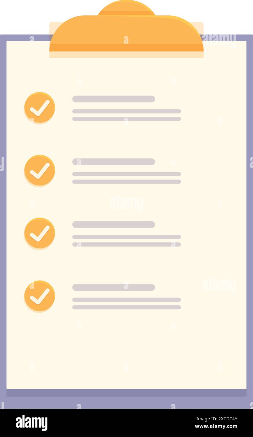 Clipboard is displaying a completed checklist hi-res stock photography and images - Alamy
