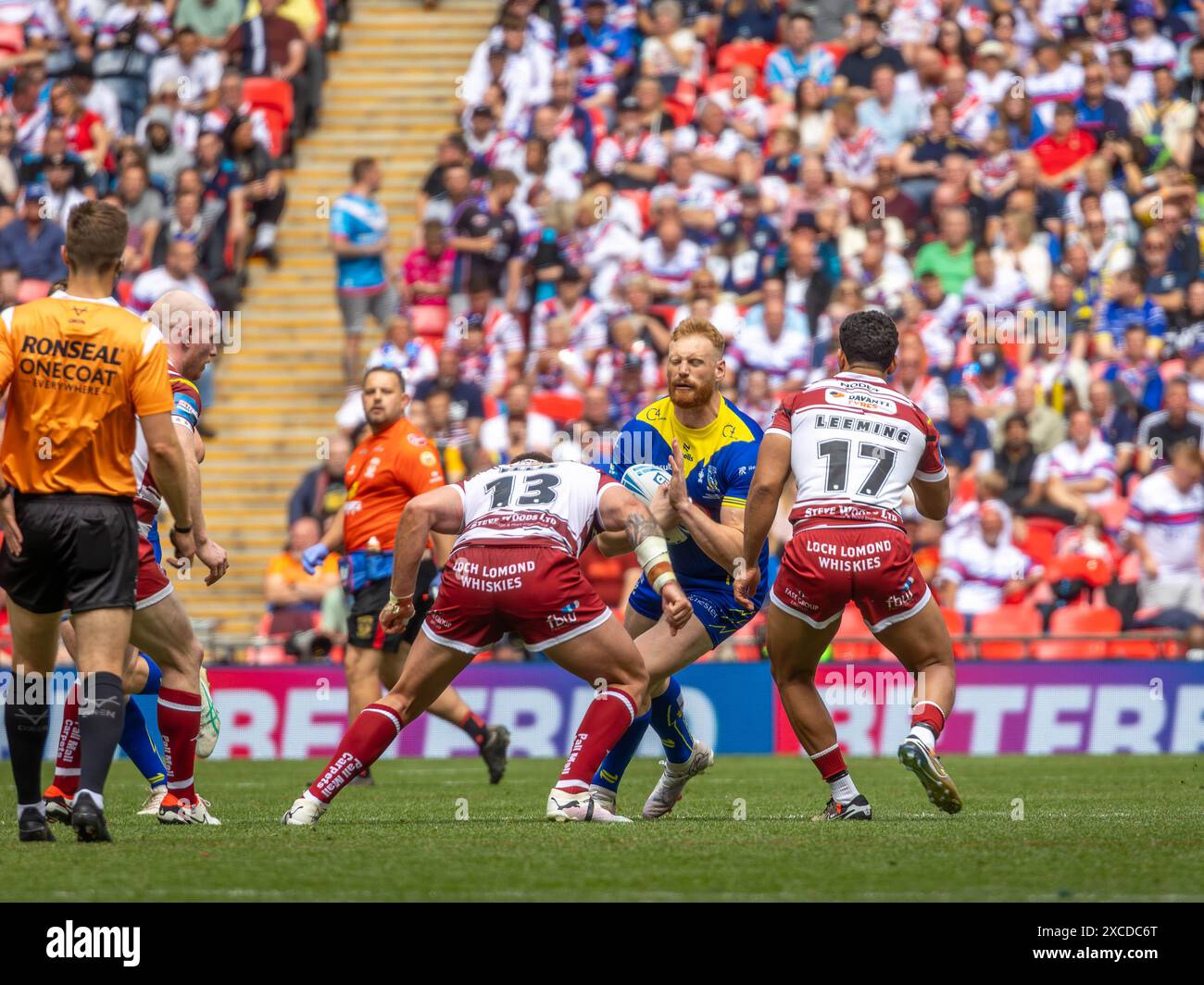 The 2024 Betfred Challenge Cup Final. Joe Bullock prepares for the ...