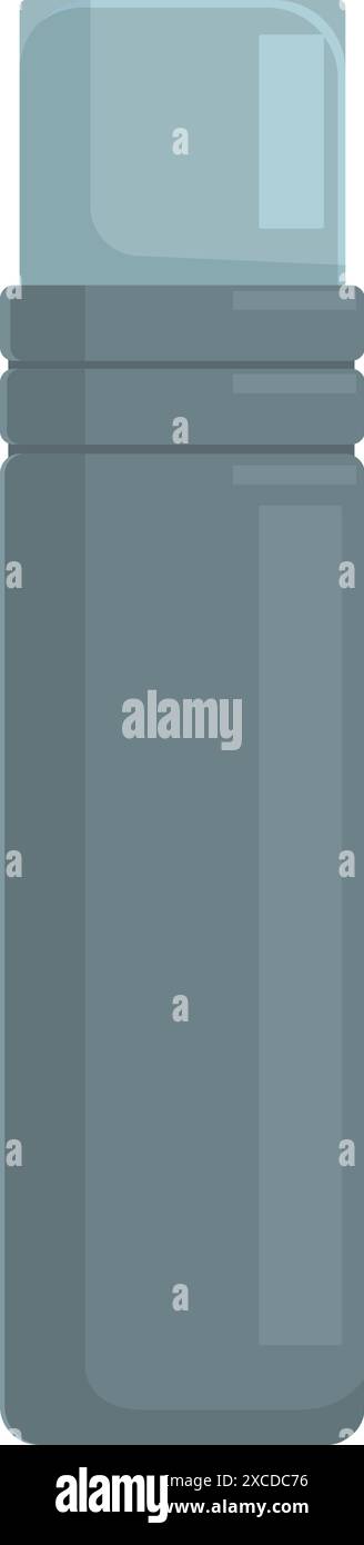 Gray thermo bottle for keeping drink hot or cold, isolated on white background Stock Vector ...