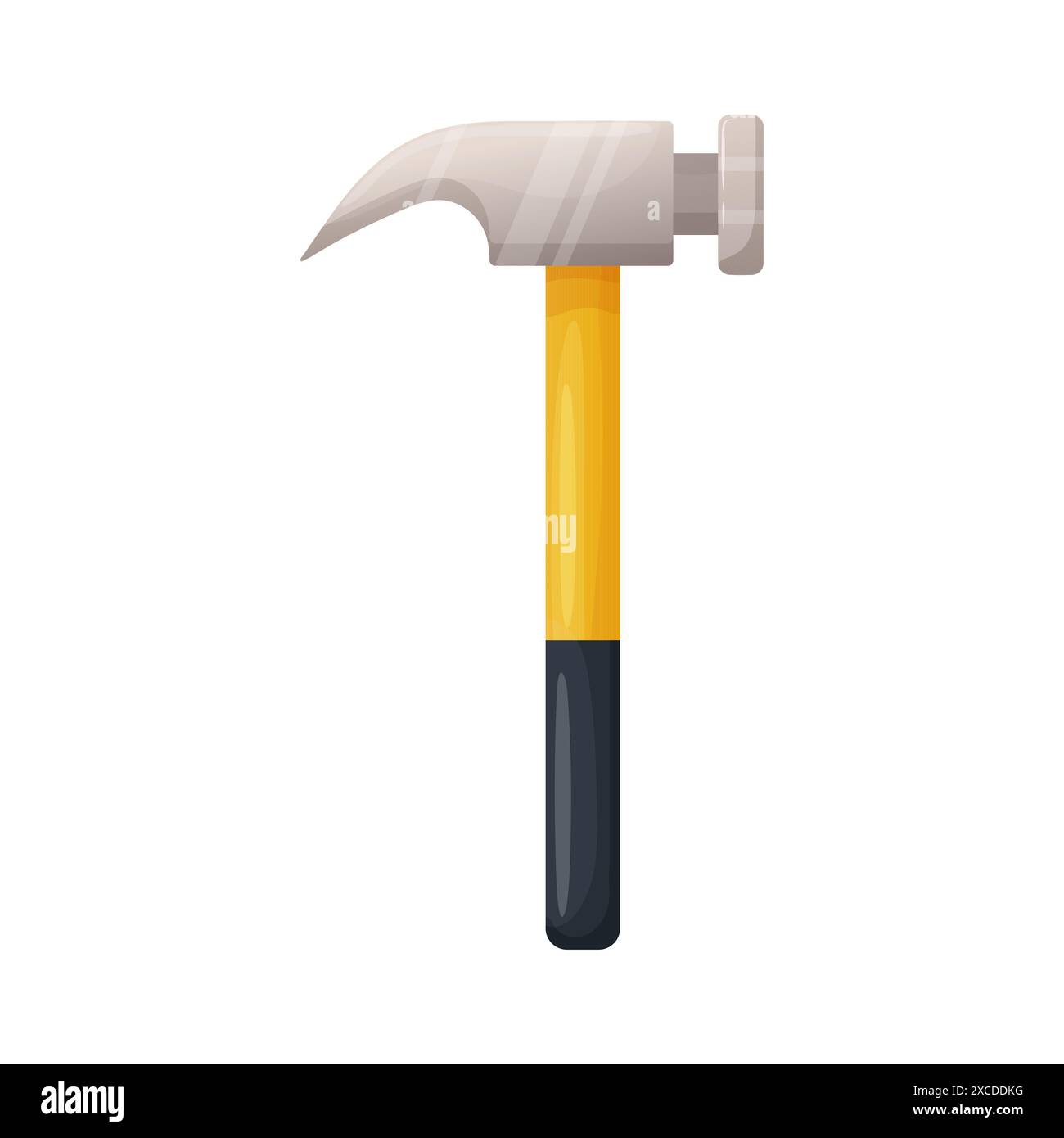 Illustration of hammer, building tool. On white isolated Stock Vector ...