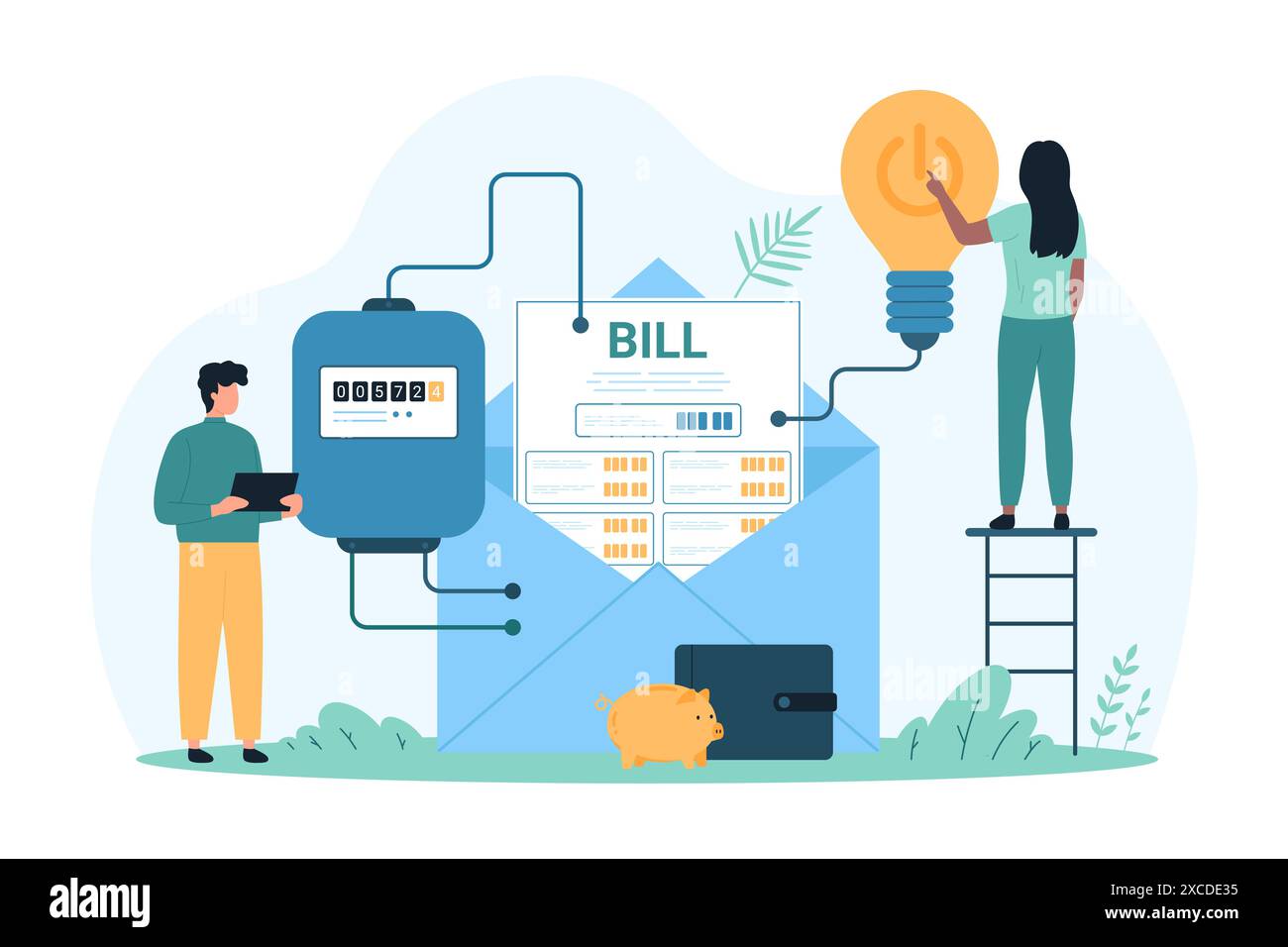 Utility bill envelope Stock Vector Images - Alamy