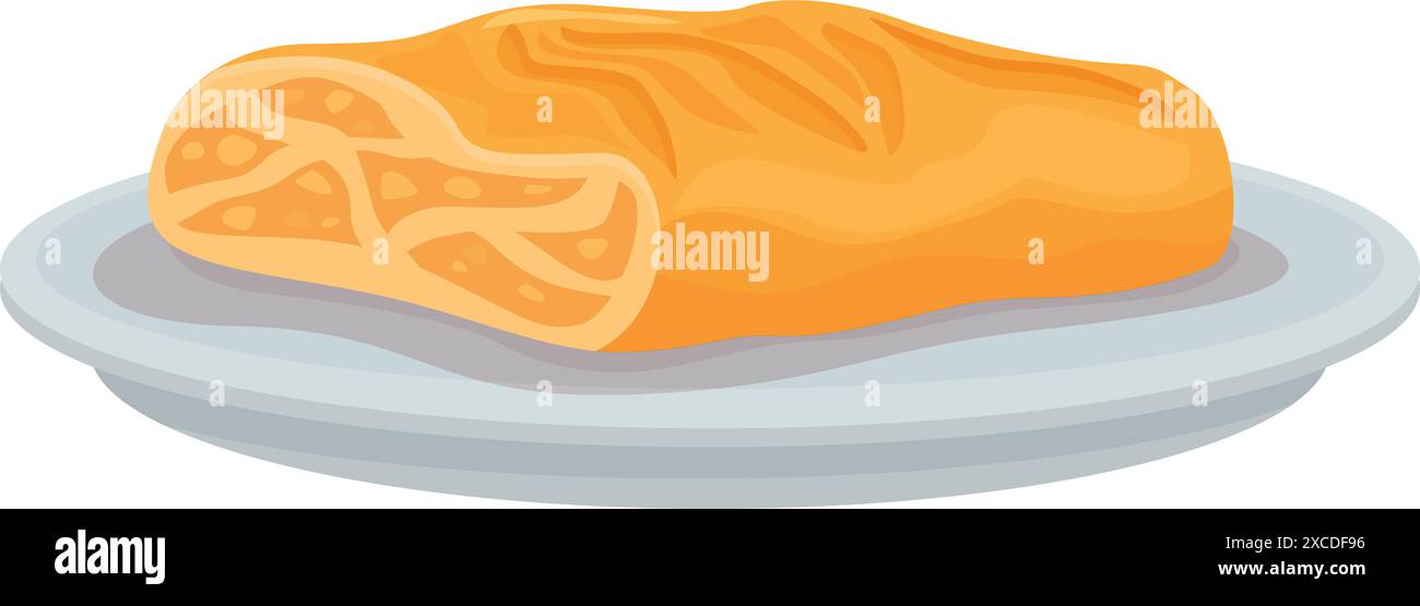 On plate baked apple Stock Vector Images - Alamy