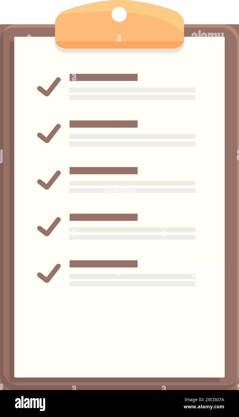 Clipboard showing checklist check Stock Vector Images - Alamy