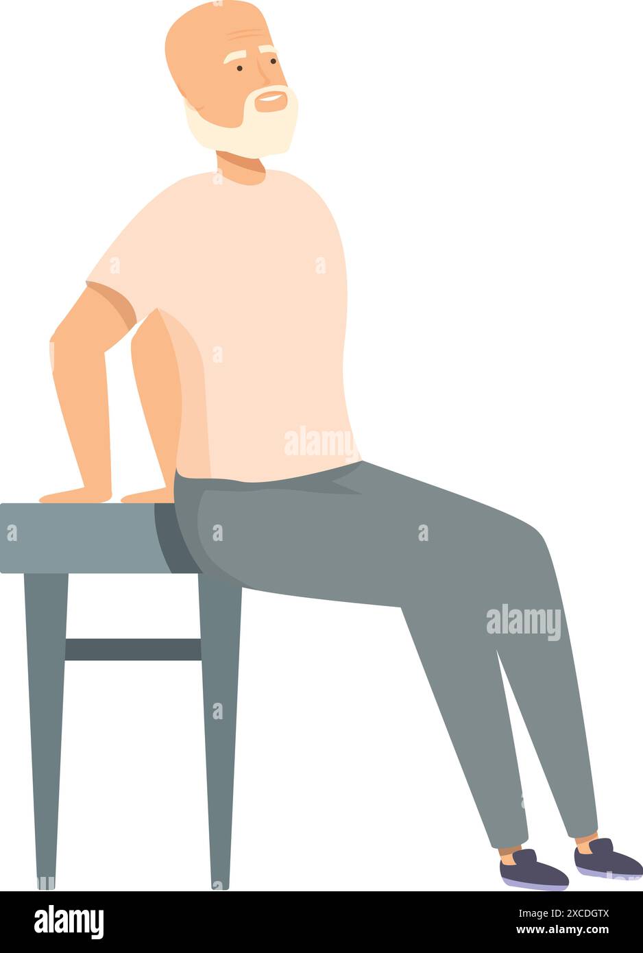 Exercises while sitting chair Stock Vector Images - Alamy