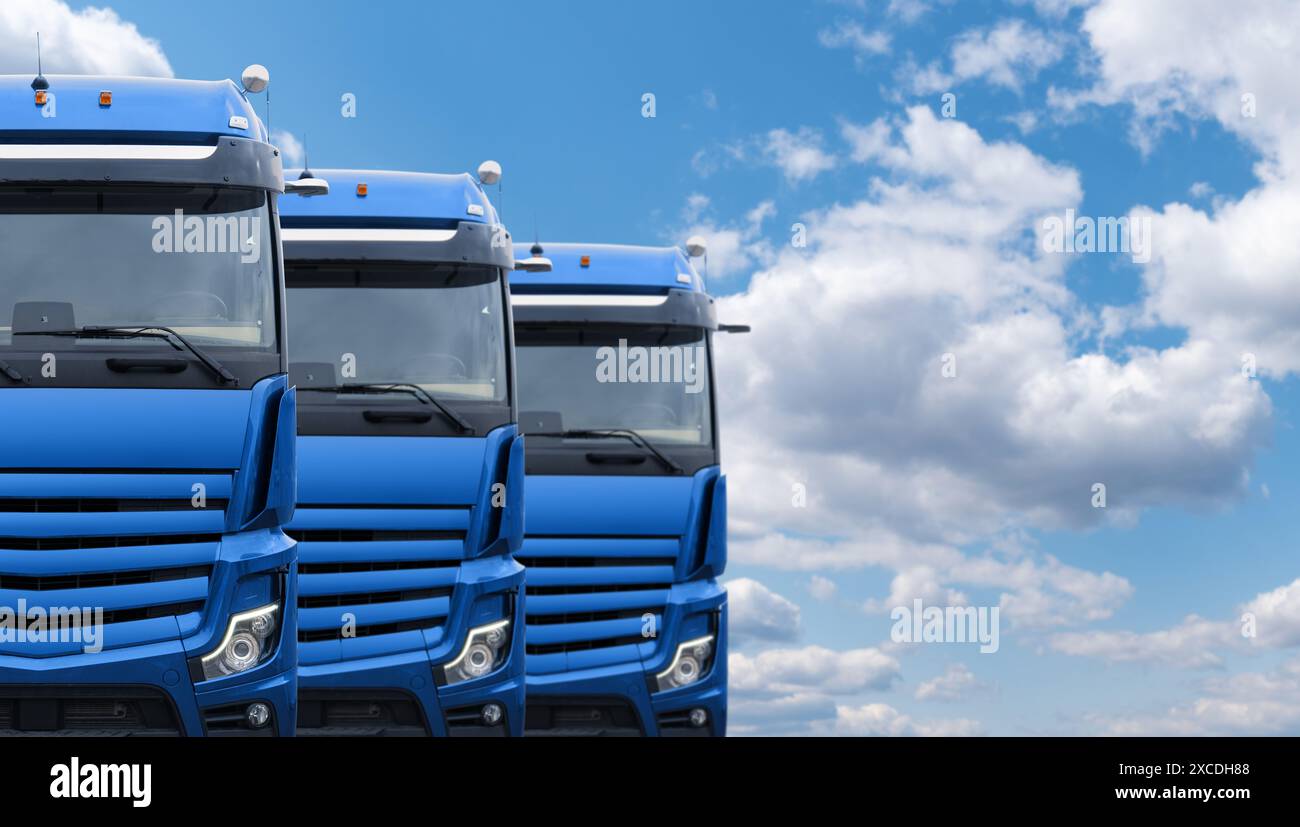 Blue delivery cargo truck vehicle hi-res stock photography and images ...