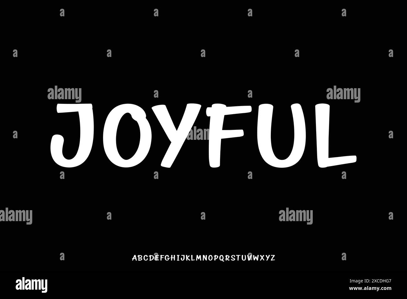 Cute joyful handwritten alphabet display font vector illustration Stock ...