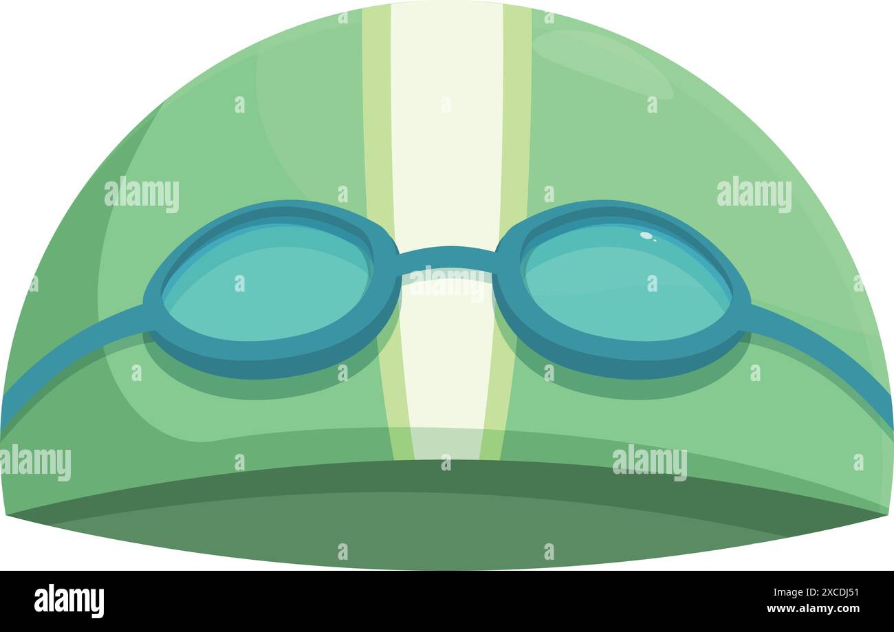 Green swimming cap Stock Vector Images - Alamy
