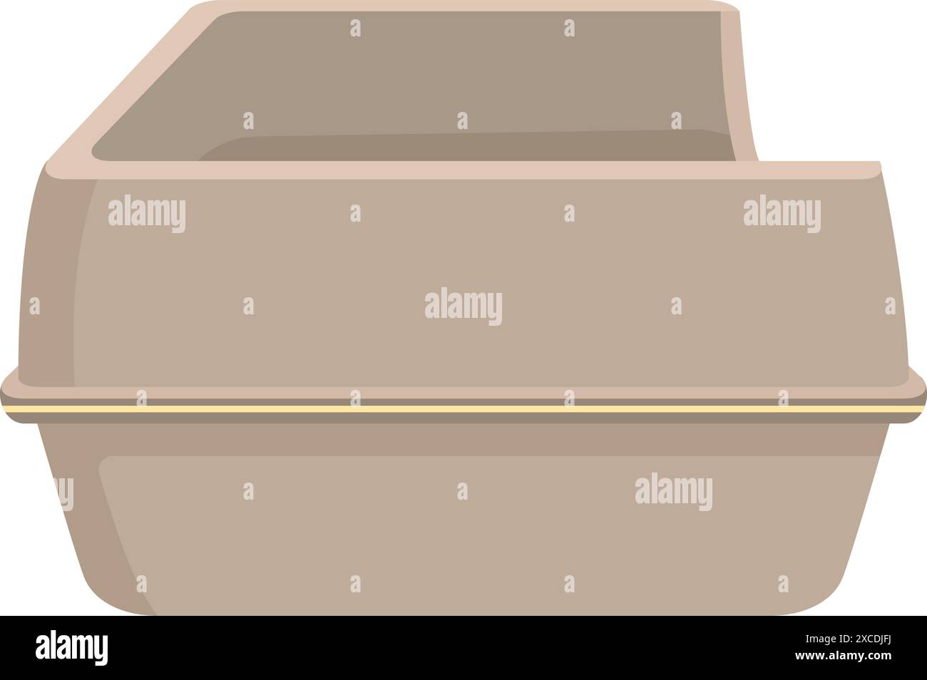Simple and clean plastic litter box for training kittens and cats Stock ...