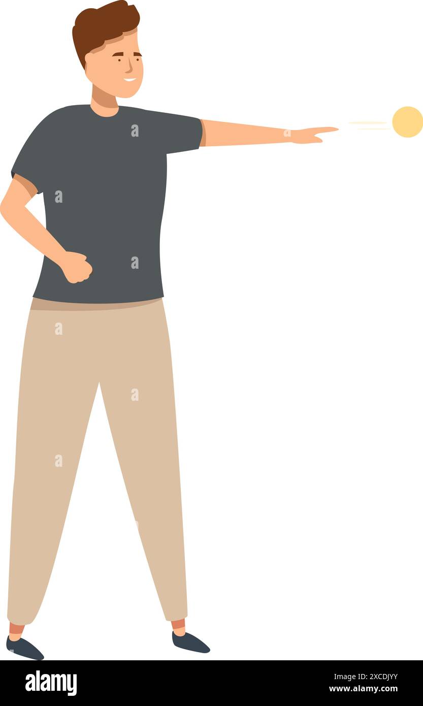 Man throwing boule Stock Vector Images - Alamy