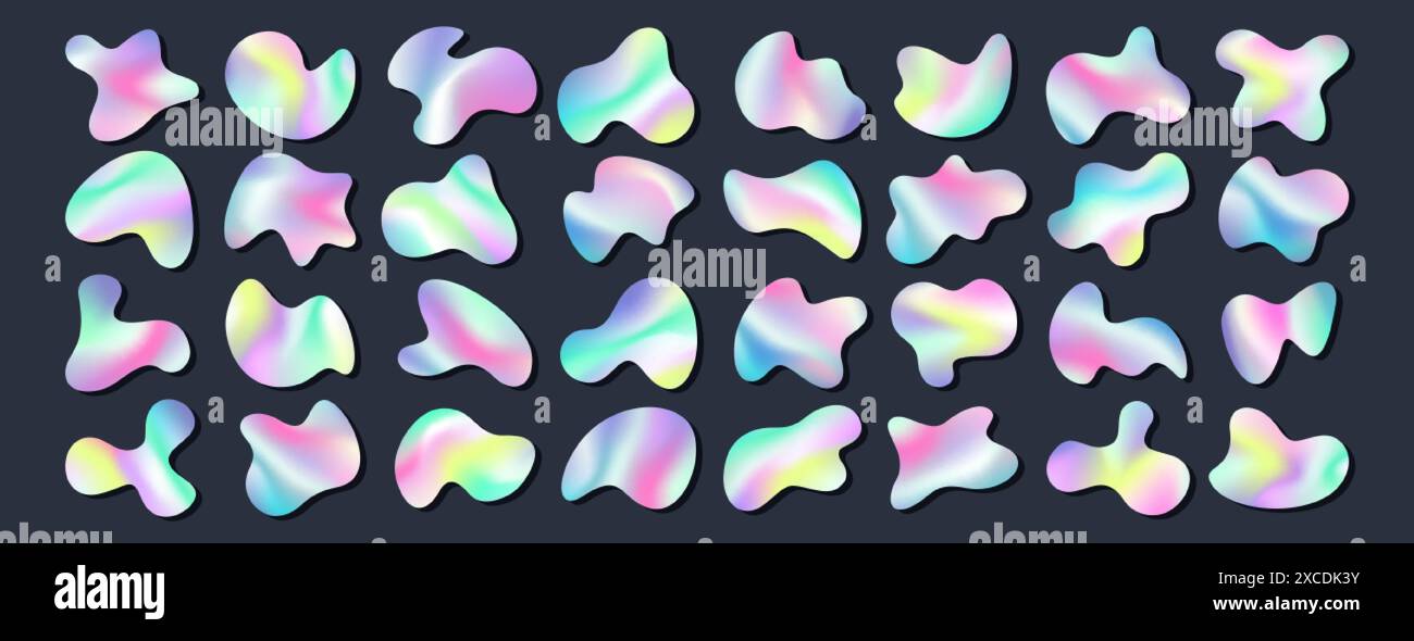 Holographic liquid metal blobs hi-res stock photography and images - Alamy