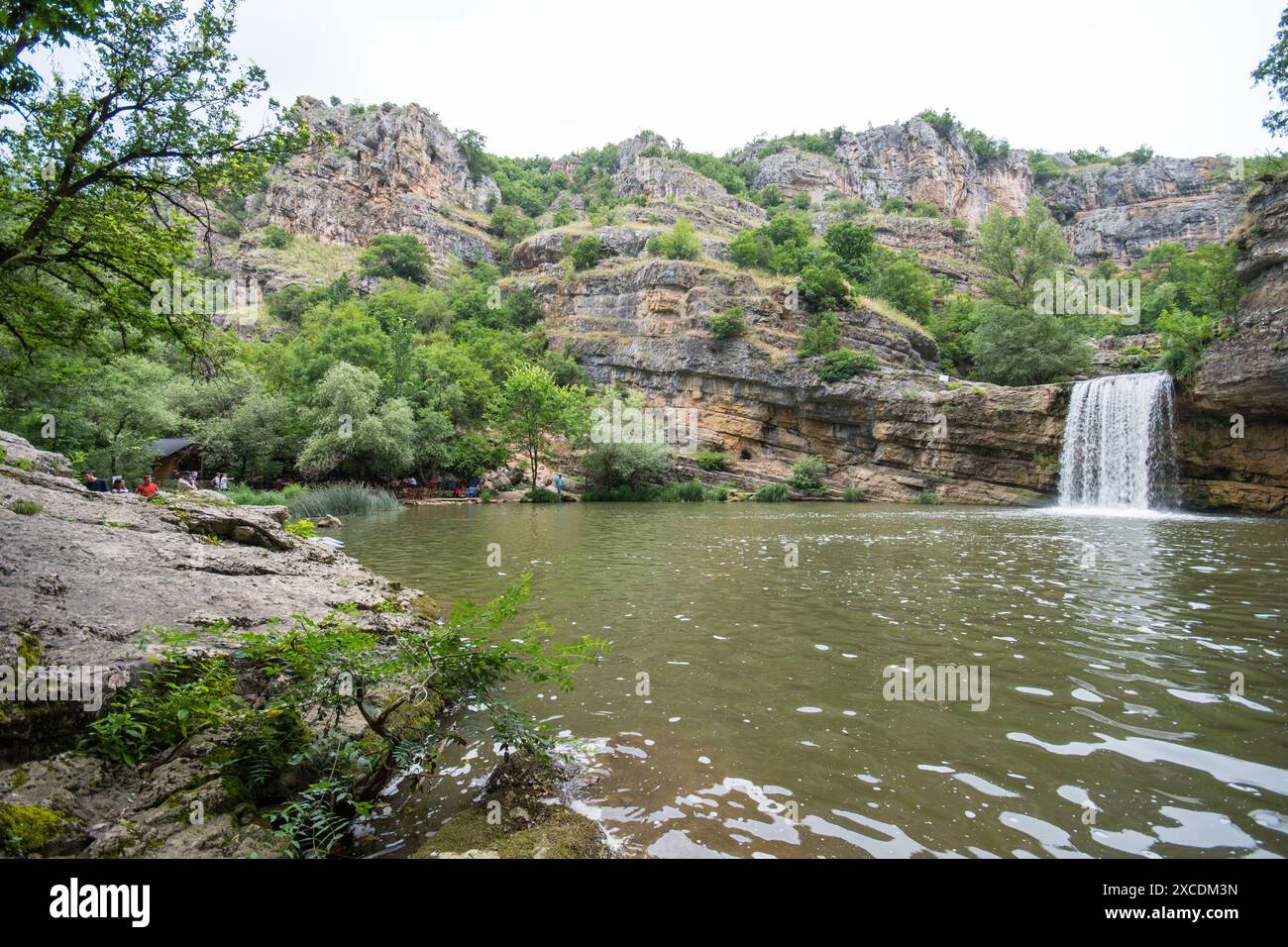 Mirusha, Kosovo - July 1. 2023: Tourists watching the Mirusha ...