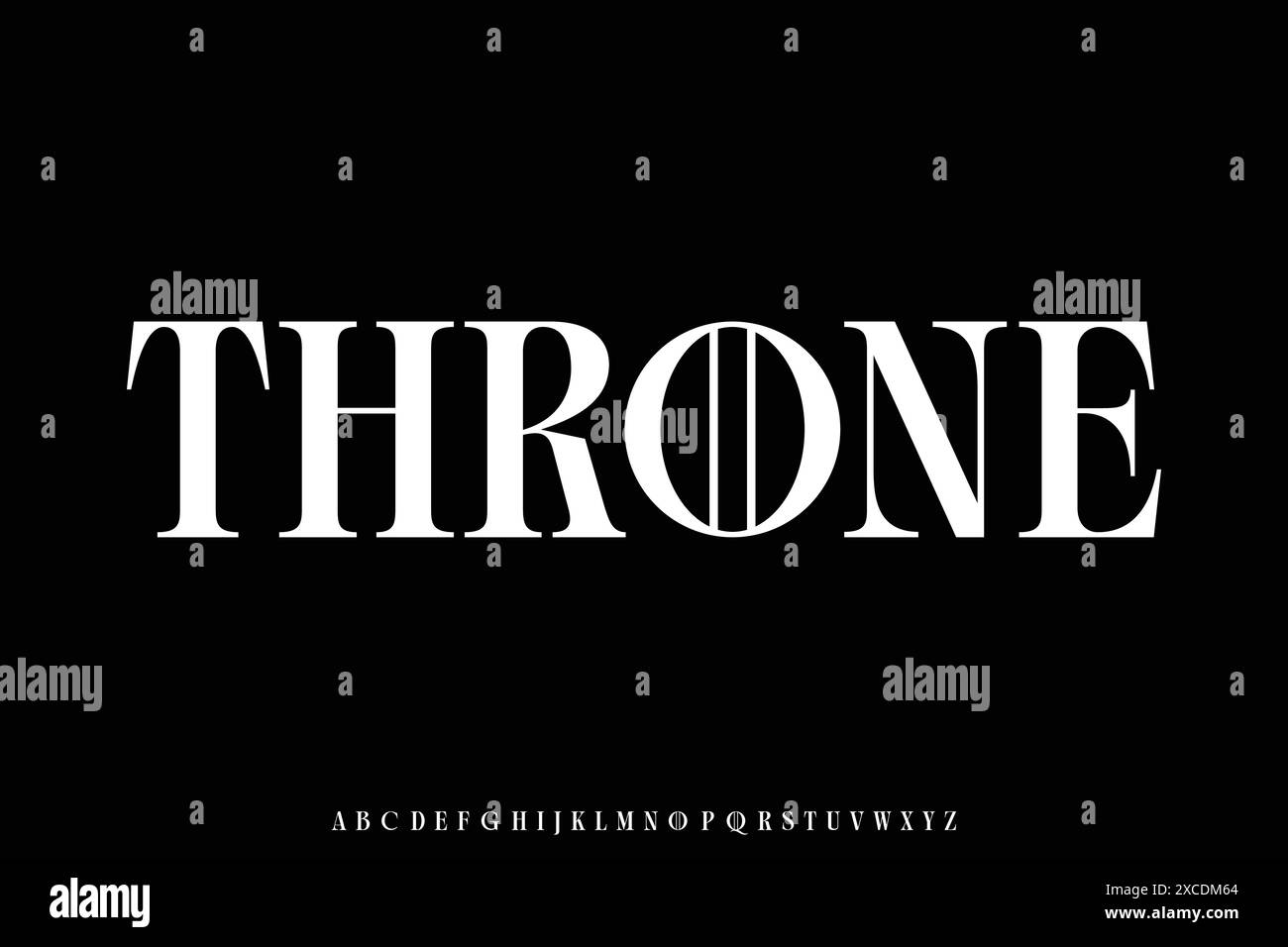 Strong luxury throne serif alphabet display font vector illustration ... Strong luxury throne serif alphabet display font vector illustration ...