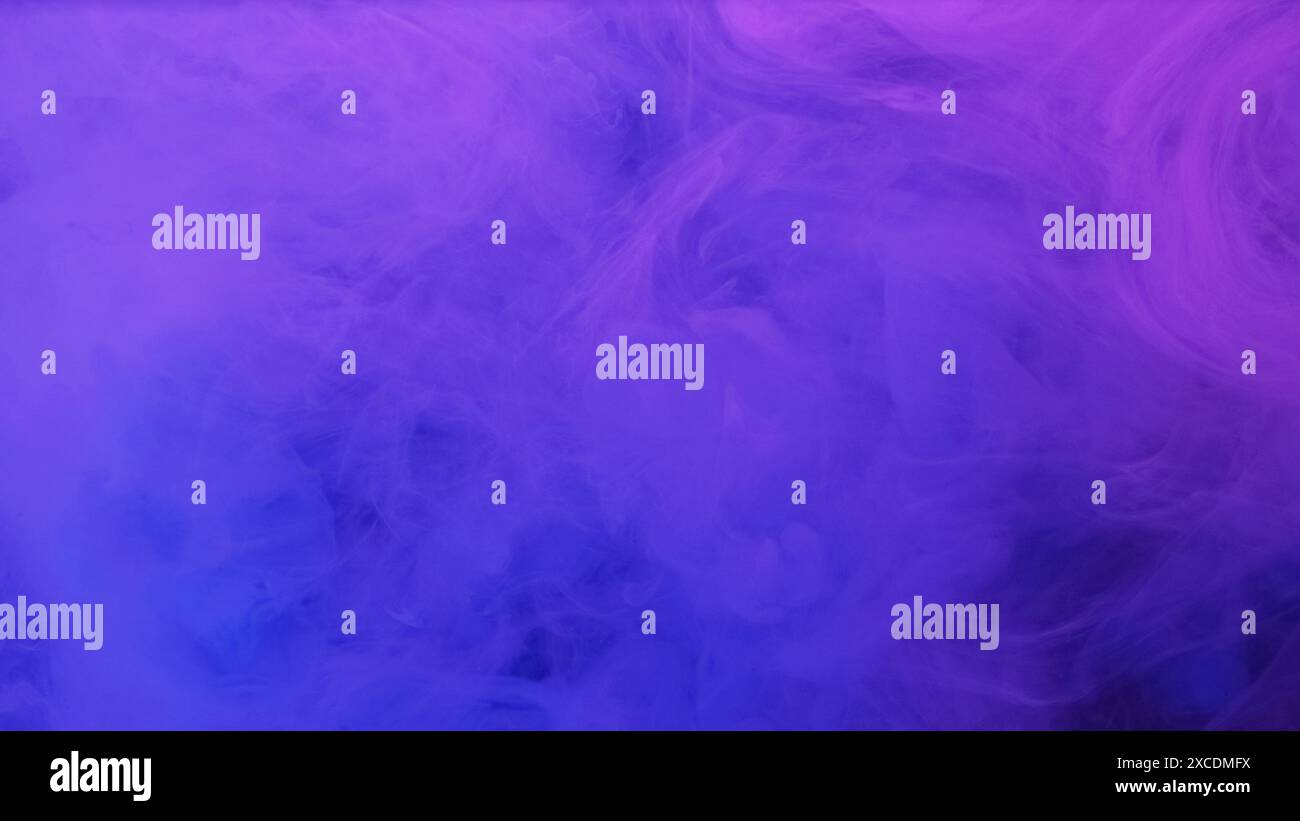 Smoke swirl. Paint water blend. Defocused neon pink blue color glowing ...