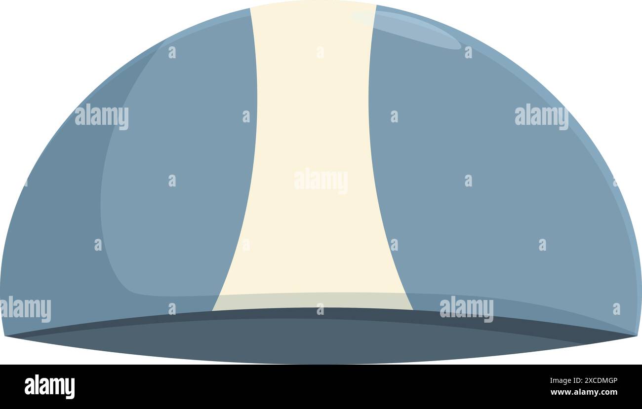 Blue and white swim cap, designed for swimming pool training and water ...