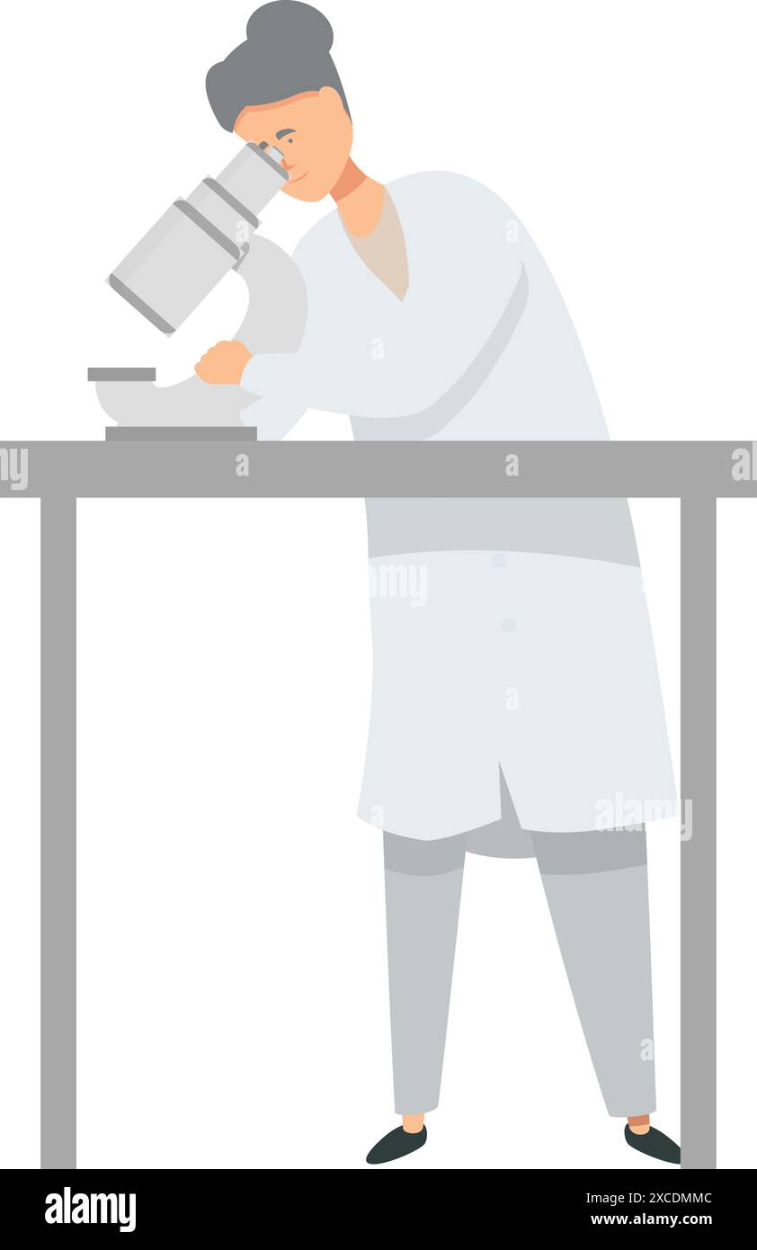 Scientist using a microscope Cut Out Stock Images & Pictures - Alamy