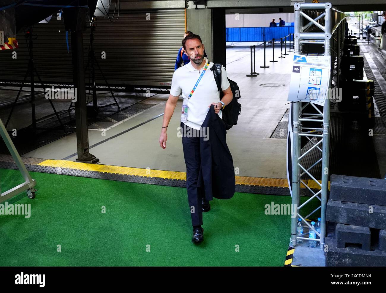 England manager Gareth Southgate arrives at the stadium ahead of the ...