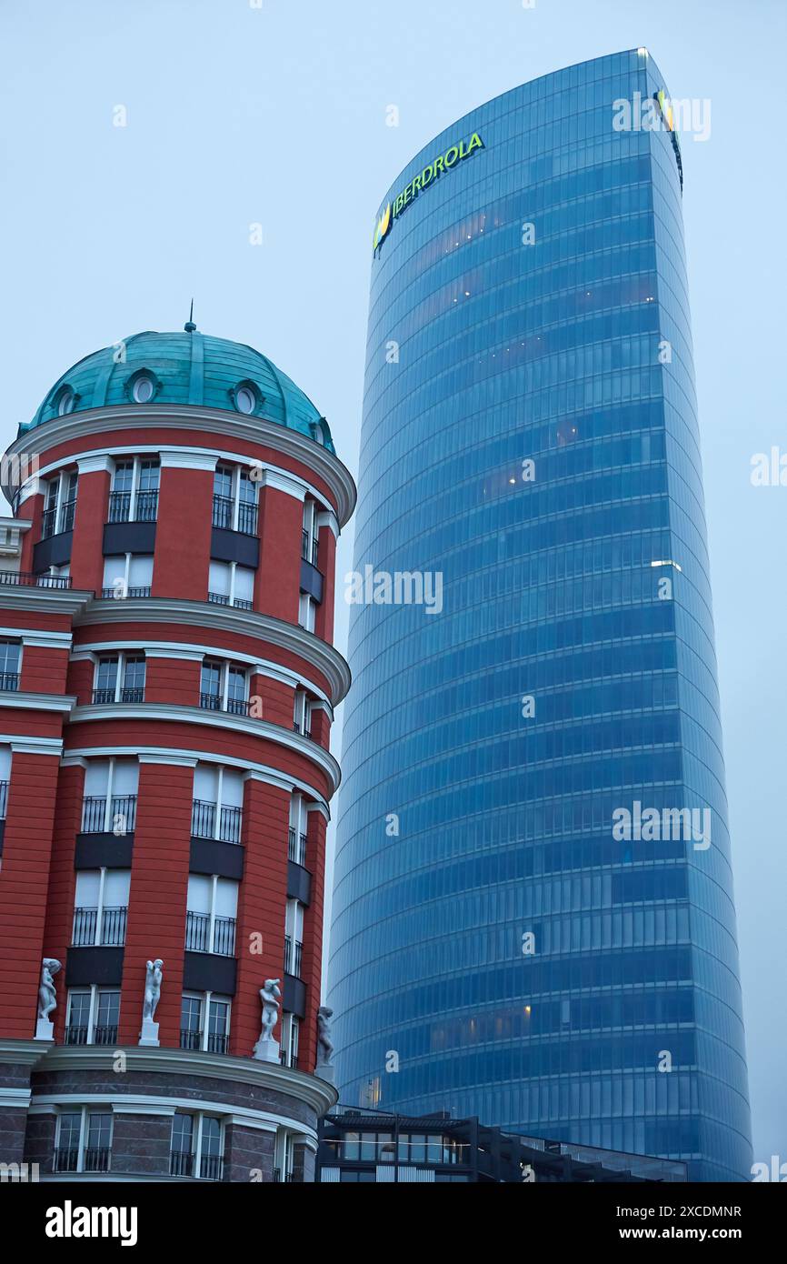 Doña Casilda Park, Iberdrola Tower, Bilbao, Bizkaia, Basque Country ...